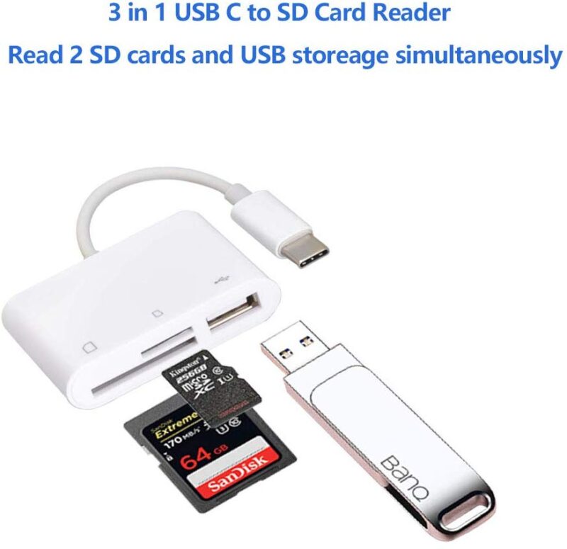 3 in 1 USB C to USB Camera Memory Card Reader Adapter – iHoryson